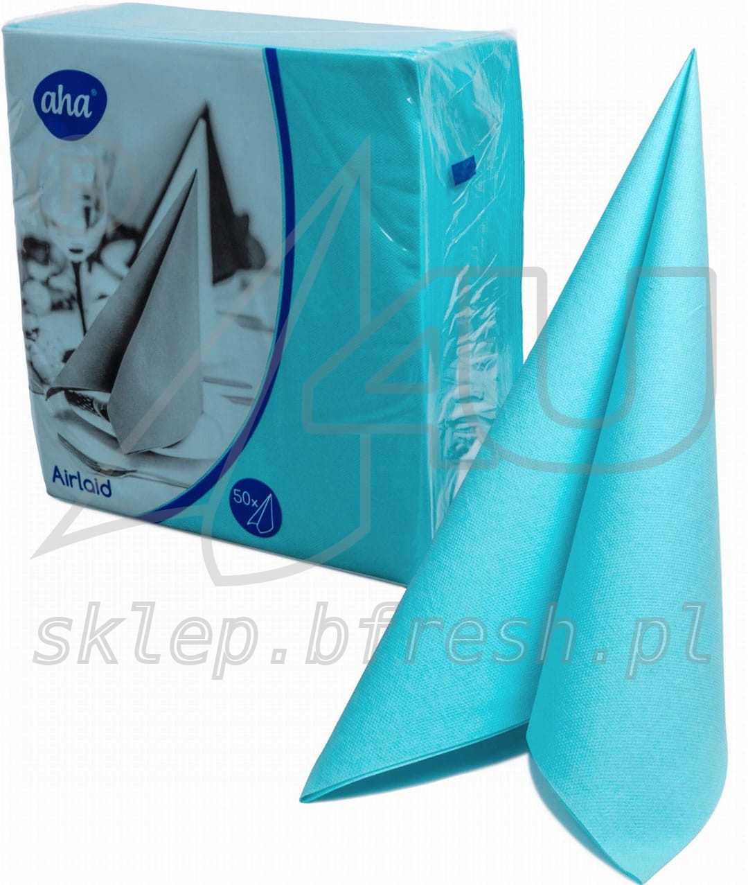 Serwetki flizelinowe AHA 40 x 40 cm Miętowe 50 szt BFRESH